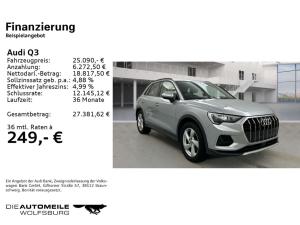Grey Audi Q3 2020 in Kaunas, with an engine capacity of 1.50 L and mileage of 77 thousand km for 27334 €, photo 2 on AUTOMOTO.COM.LV
