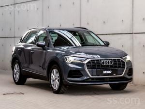 Pelēks Audi Q3 2022 Rīga, ar dzinēja tilpumu 1.50 L un nobraukumu 67 tūkst. km par 28900 €, foto  vietnē AUTOMOTO.COM.LV