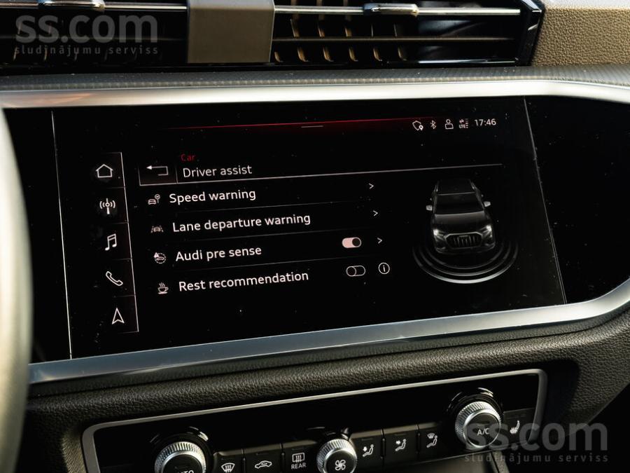 Pelēks Audi Q3 2022 Rīga, ar dzinēja tilpumu 1.50 L un nobraukumu 67 tūkst. km par 28900 €, foto 26 vietnē AUTOMOTO.COM.LV