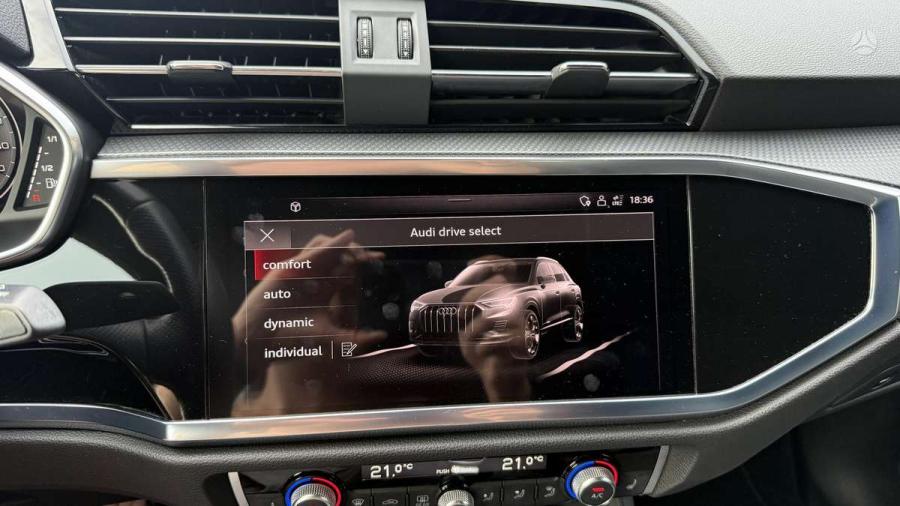 Pelēks Audi Q3 2022 Viļņa, ar dzinēja tilpumu 1.40 L un nobraukumu 147 tūkst. km par 23790 €, foto 27 vietnē AUTOMOTO.COM.LV