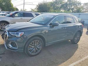 Grey Audi Q3 2022 in Vilnius, with an engine capacity of 1.98 L and mileage of 58 thousand km for 17303 €, photo  on AUTOMOTO.COM.LV