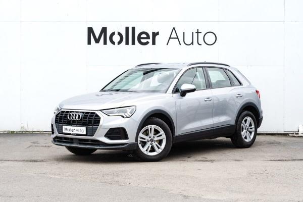 Grey Audi Q3 2023 in Riga, with an engine capacity of 1.00 L and mileage of 19 thousand km for 23900 €, photo 1 on AUTOMOTO.COM.LV