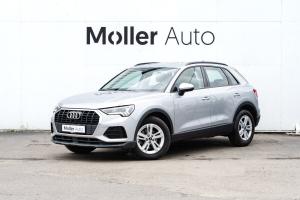 Grey Audi Q3 2023 in Riga, with an engine capacity of 1.00 L and mileage of 19 thousand km for 23900 €, photo  on AUTOMOTO.COM.LV