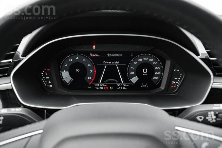 Grey Audi Q3 2023 in Riga, with an engine capacity of 1.00 L and mileage of 19 thousand km for 23900 €, photo 15 on AUTOMOTO.COM.LV