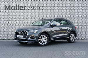 Grey Audi Q3 2023 in Riga, with an engine capacity of 2.00 L and mileage of 57 thousand km for 27950 €, photo  on AUTOMOTO.COM.LV