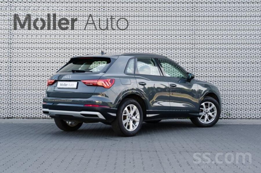 Grey Audi Q3 2023 in Riga, with an engine capacity of 2.00 L and mileage of 57 thousand km for 27950 €, photo 5 on AUTOMOTO.COM.LV