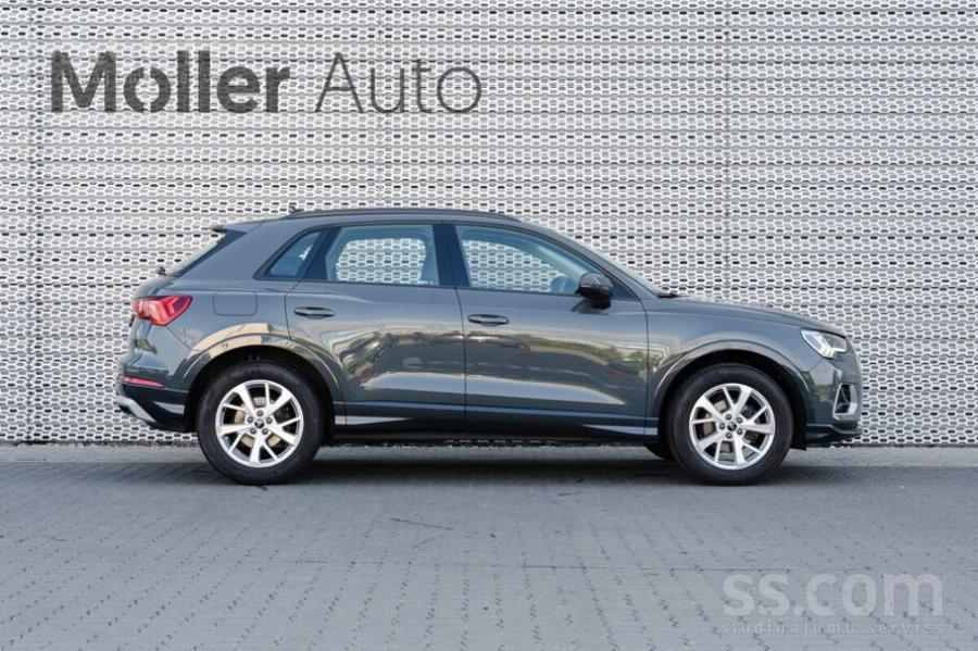 Grey Audi Q3 2023 in Riga, with an engine capacity of 2.00 L and mileage of 57 thousand km for 27950 €, photo 6 on AUTOMOTO.COM.LV