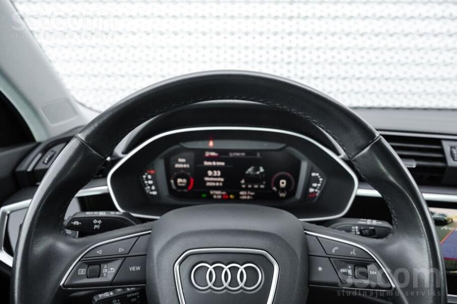 Grey Audi Q3 2023 in Riga, with an engine capacity of 2.00 L and mileage of 57 thousand km for 27950 €, photo 13 on AUTOMOTO.COM.LV