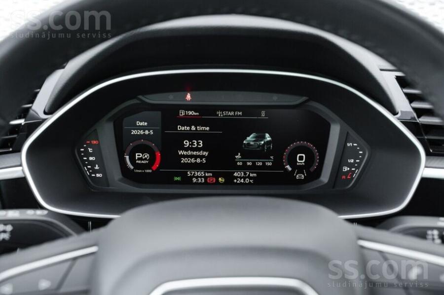 Grey Audi Q3 2023 in Riga, with an engine capacity of 2.00 L and mileage of 57 thousand km for 27950 €, photo 16 on AUTOMOTO.COM.LV