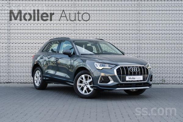 Grey Audi Q3 2023 in Riga, with an engine capacity of 2.00 L and mileage of 57 thousand km for 27950 €, photo 2 on AUTOMOTO.COM.LV