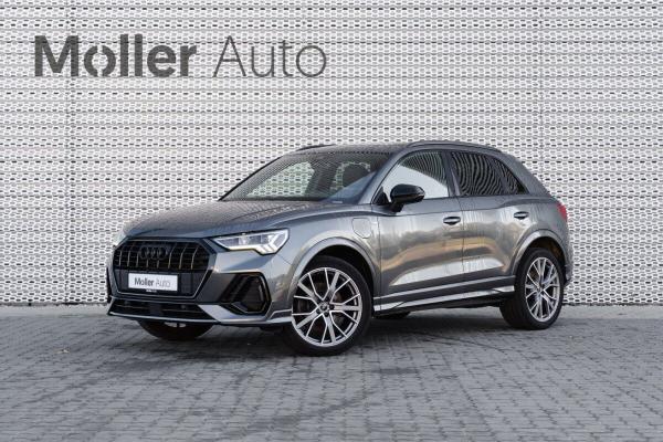 Pelēks Audi Q3 2023 Mārupe, ar dzinēja tilpumu 1.40 L un nobraukumu 124 tūkst. km par 31250 €, foto 1 vietnē AUTOMOTO.COM.LV