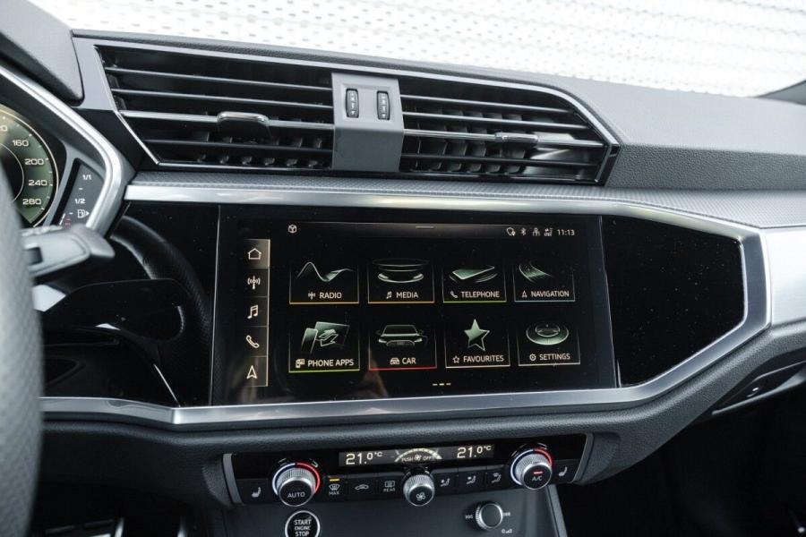 Pelēks Audi Q3 2023 Mārupe, ar dzinēja tilpumu 1.40 L un nobraukumu 124 tūkst. km par 31250 €, foto 21 vietnē AUTOMOTO.COM.LV