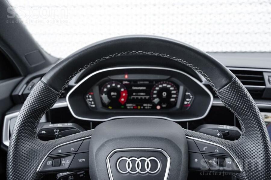 Pelēks Audi Q3 2024 Rīga, ar dzinēja tilpumu 2.00 L un nobraukumu 24 tūkst. km par 39900 €, foto 14 vietnē AUTOMOTO.COM.LV