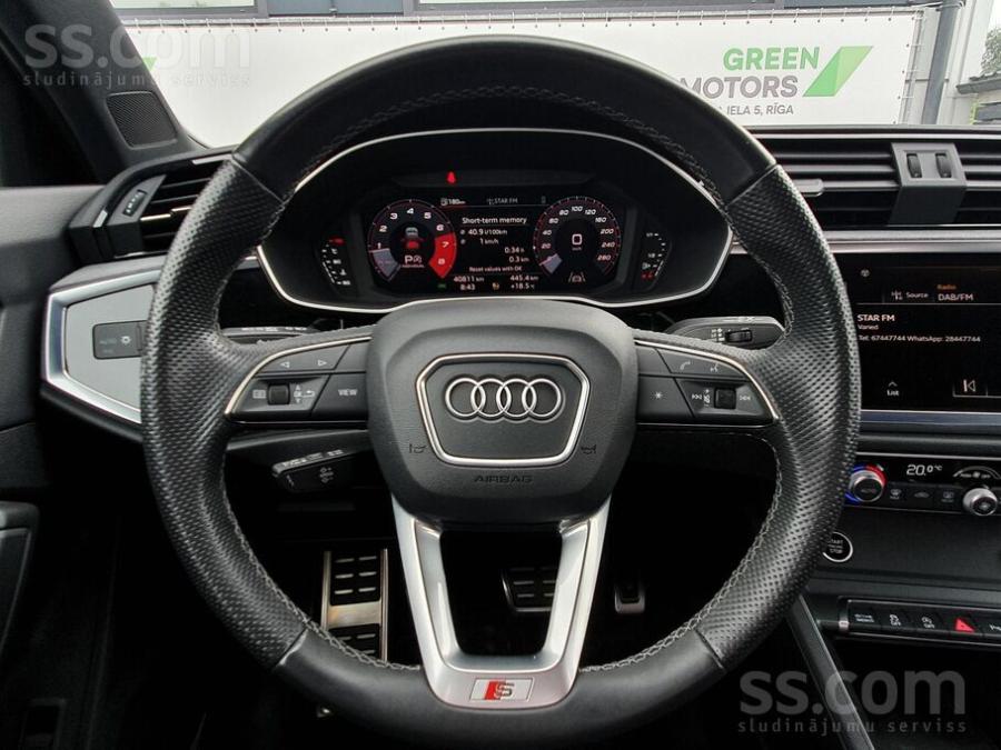 Pelēks Audi Q3 2023 Rīga, ar dzinēja tilpumu 1.50 L un nobraukumu 41 tūkst. km par 32500 €, foto 14 vietnē AUTOMOTO.COM.LV