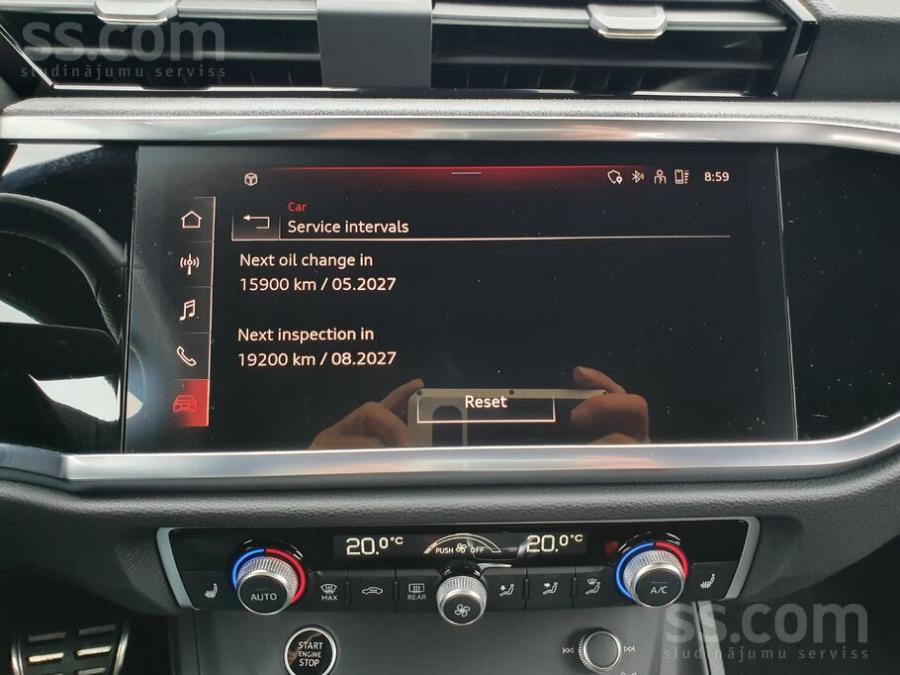 Pelēks Audi Q3 2023 Rīga, ar dzinēja tilpumu 1.50 L un nobraukumu 41 tūkst. km par 32500 €, foto 27 vietnē AUTOMOTO.COM.LV