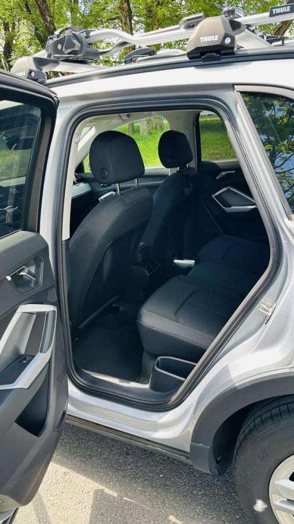 Grey Audi Q3 2023 in Kaunas, with an engine capacity of 1.50 L and mileage of 19 thousand km for 28750 €, photo 9 on AUTOMOTO.COM.LV