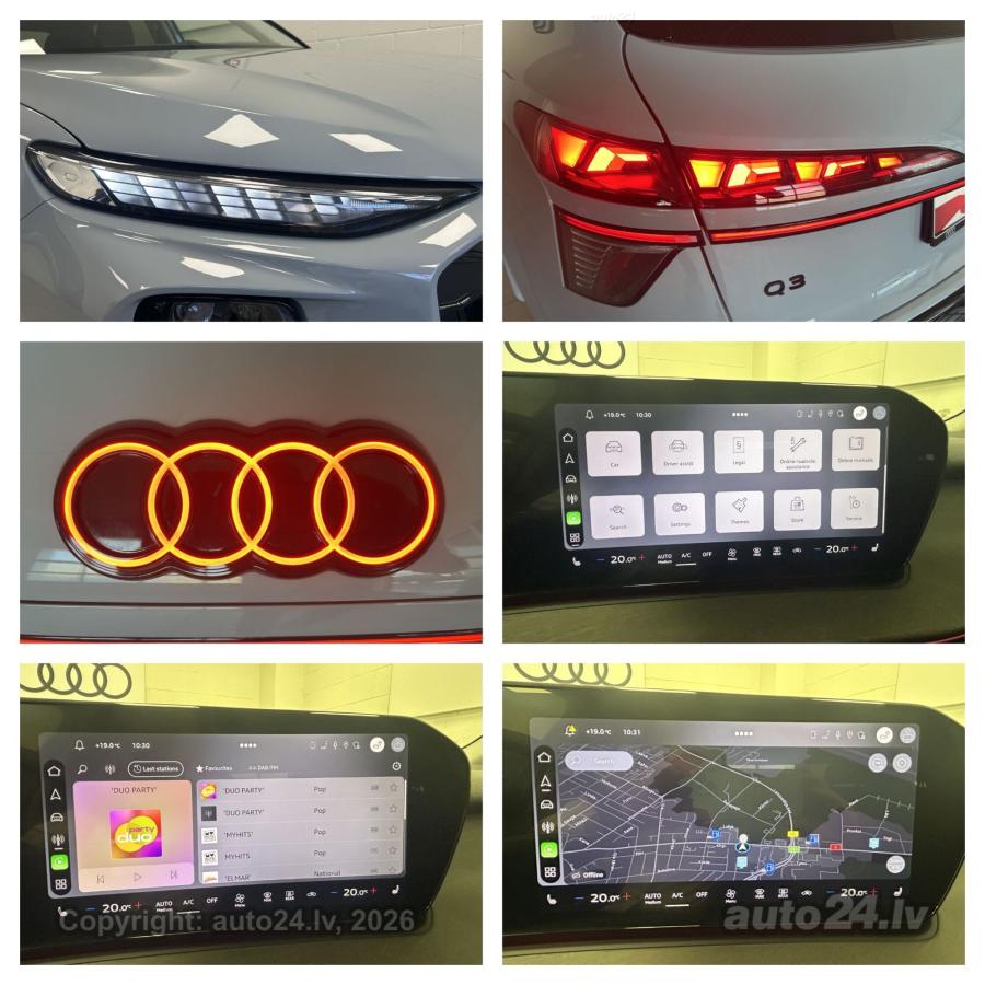 Grey Audi Q3 2025 in Parnu, with an engine capacity of 1.50 L and mileage of 6 thousand km for 52900 €, photo 14 on AUTOMOTO.COM.LV