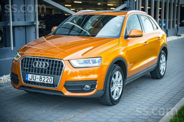 Orange Audi Q3 2012 in Riga, with an engine capacity of 2.00 L and mileage of 226 thousand km for 9990 €, photo 1 on AUTOMOTO.COM.LV