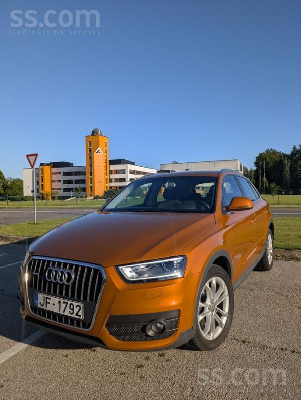 Orange Audi Q3 2013 in Riga, with an engine capacity of 2.00 L and mileage of 208 thousand km for 11900 €, photo 1 on AUTOMOTO.COM.LV