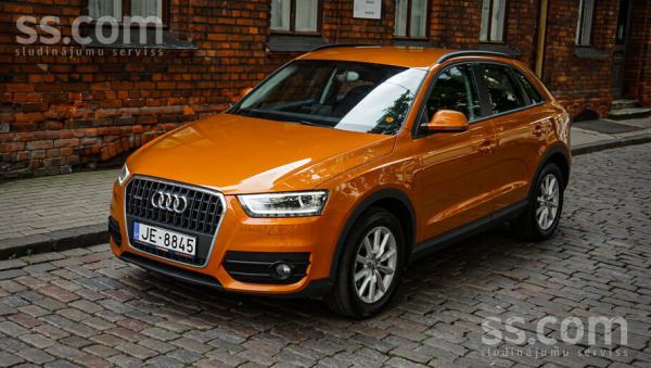 Orange Audi Q3 2013 in Riga, with an engine capacity of 2.00 L and mileage of 150 thousand km for 11850 €, photo 1 on AUTOMOTO.COM.LV