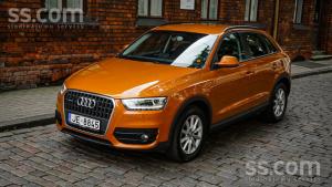 Oranžs Audi Q3 2013 Rīga, ar dzinēja tilpumu 2.00 L un nobraukumu 150 tūkst. km par 11850 €, foto  vietnē AUTOMOTO.COM.LV
