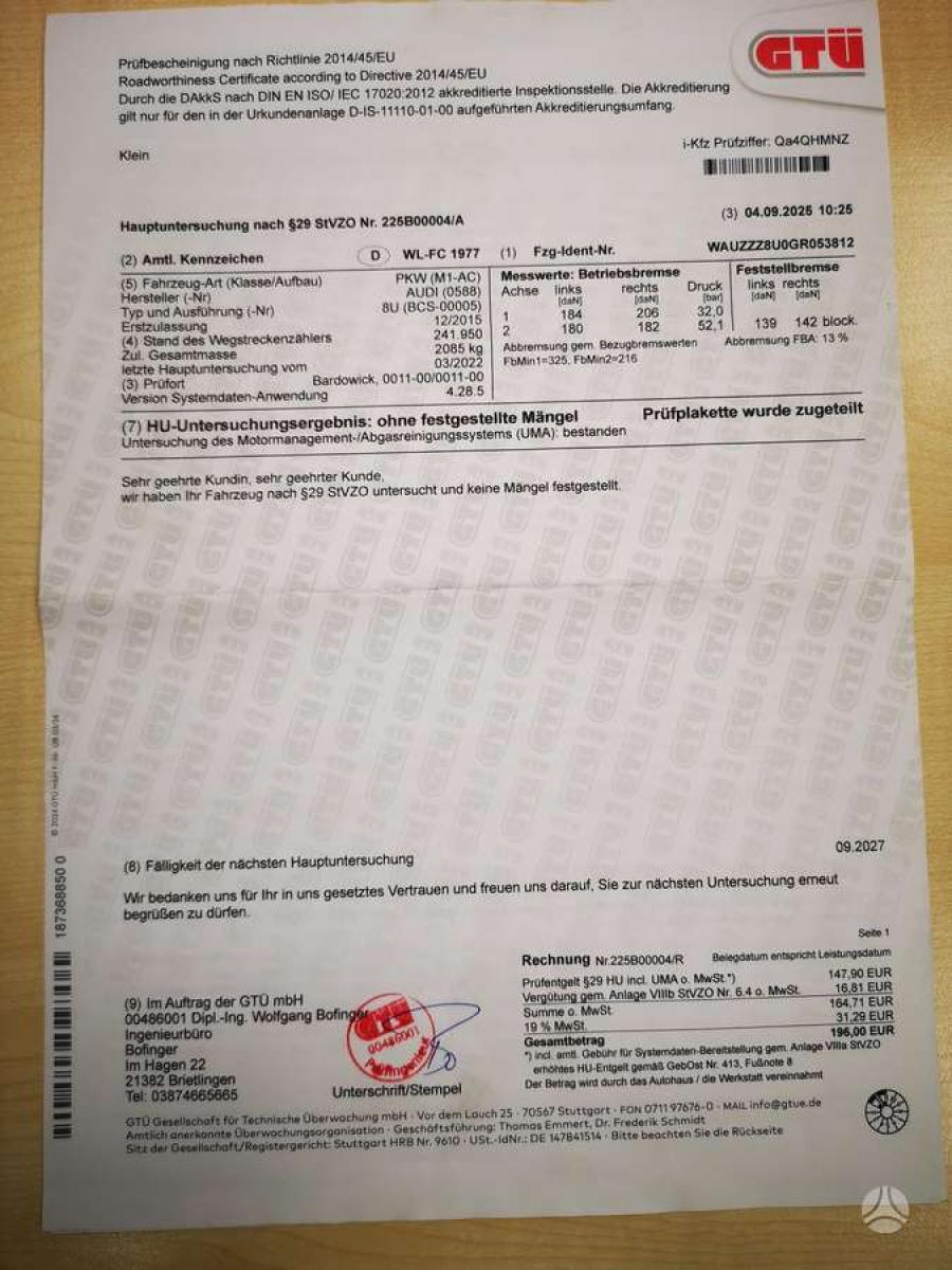 Оранжевый Ауди Ку3 2016 в Радвилишкис, объемом двигателя 1.97 л и пробегом 226 тыс. км за 8550 €, фото 8 на AUTOMOTO.COM.LV