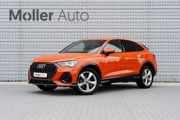 Orange Audi Q3 2023 in Marupe, with an engine capacity of 2.00 L and mileage of 69 thousand km for 32900 €, photo 1 on AUTOMOTO.COM.LV