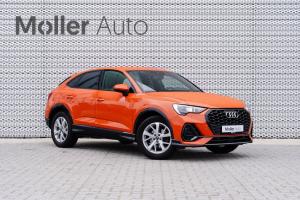 Orange Audi Q3 2023 in Marupe, with an engine capacity of 1.50 L and mileage of 70 thousand km for 27900 €, photo 3 on AUTOMOTO.COM.LV