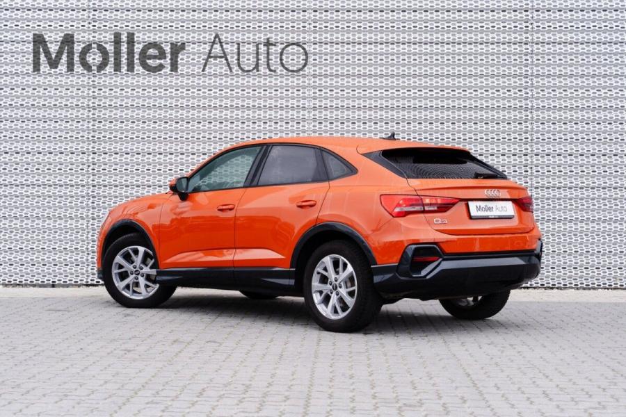 Orange Audi Q3 2023 in Marupe, with an engine capacity of 1.50 L and mileage of 70 thousand km for 27900 €, photo 4 on AUTOMOTO.COM.LV