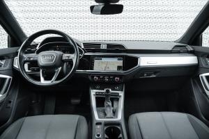 Orange Audi Q3 2023 in Marupe, with an engine capacity of 1.50 L and mileage of 70 thousand km for 27900 €, photo 7 on AUTOMOTO.COM.LV