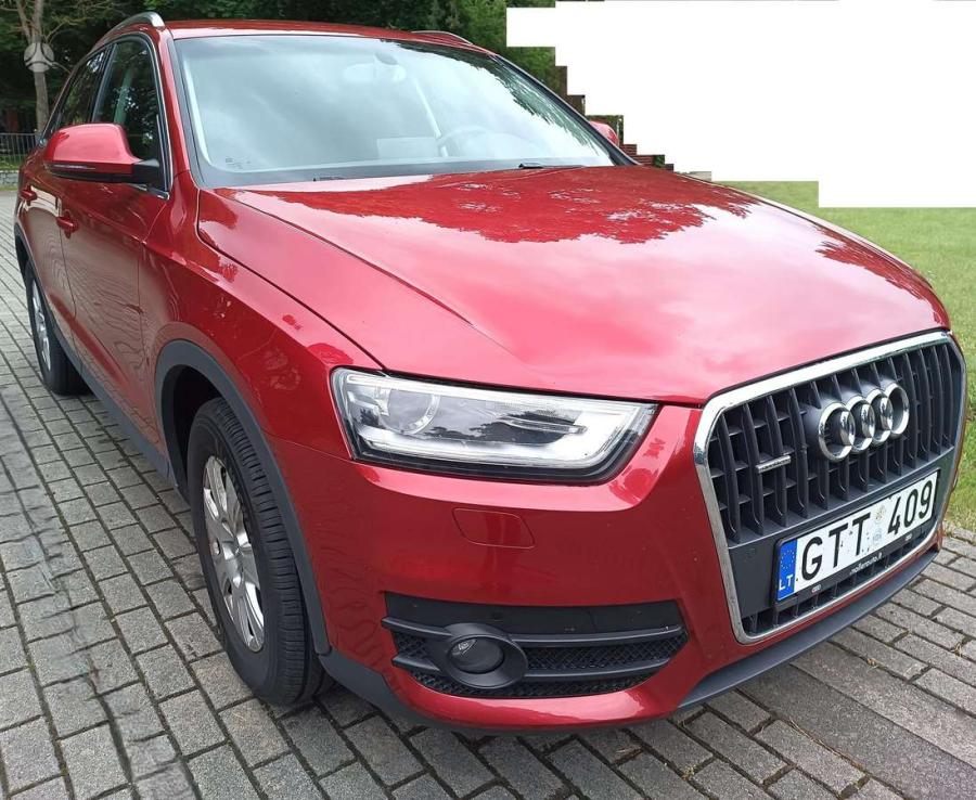 Red Audi Q3 2013 in Klaipeda, with an engine capacity of 1.98 L and mileage of 75 thousand km for 12500 €, photo 1 on AUTOMOTO.COM.LV