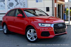 Sarkans Audi Q3 2017 Kretinga, ar dzinēja tilpumu 1.98 L un nobraukumu 204 tūkst. km par 10699 €, foto  vietnē AUTOMOTO.COM.LV