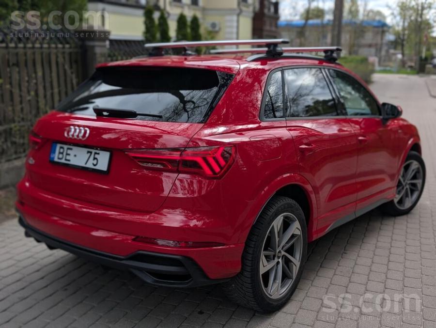 Sarkans Audi Q3 2023 Jūrmala, ar dzinēja tilpumu 2.00 L un nobraukumu 39 tūkst. km par 32990 €, foto 16 vietnē AUTOMOTO.COM.LV