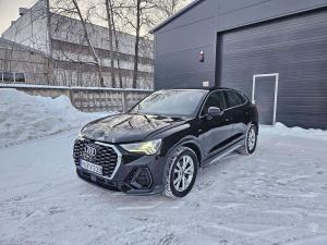 Melns Audi Q3 Sportback 2021 Kauņa, ar dzinēja tilpumu 1.50 L un nobraukumu 58 tūkst. km par 11900 €, foto  vietnē AUTOMOTO.COM.LV