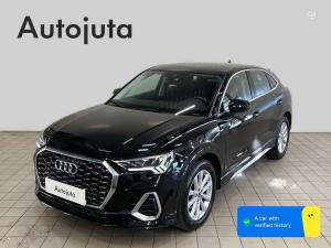 Melns Audi Q3 Sportback 2021 Kauņa, ar dzinēja tilpumu 1.50 L un nobraukumu 110 tūkst. km par 24500 €, foto  vietnē AUTOMOTO.COM.LV