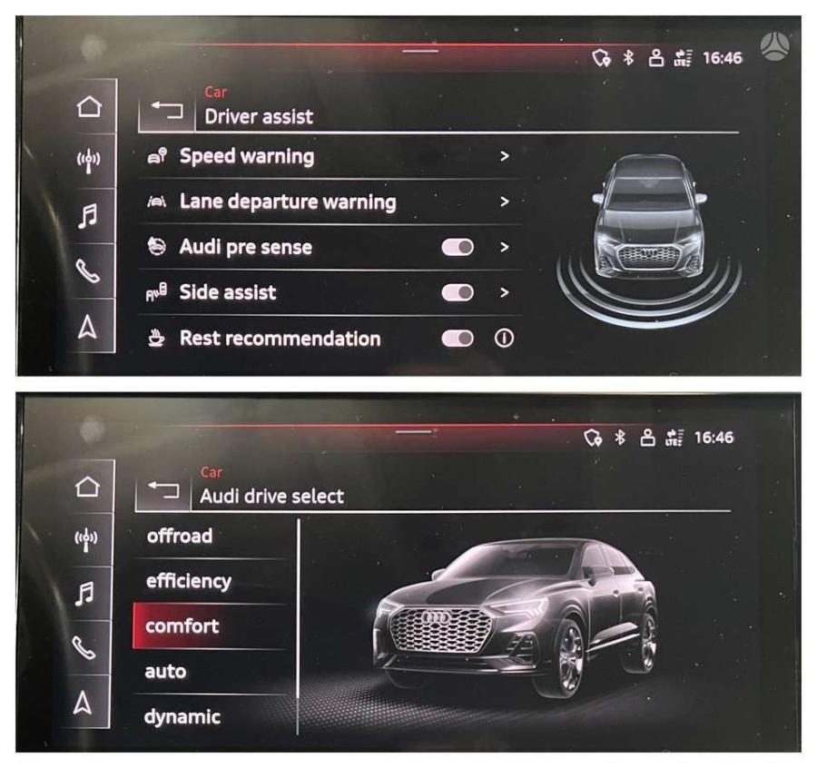Melns Audi Q3 Sportback 2021 Kauņa, ar dzinēja tilpumu 1.50 L un nobraukumu 110 tūkst. km par 24500 €, foto 12 vietnē AUTOMOTO.COM.LV
