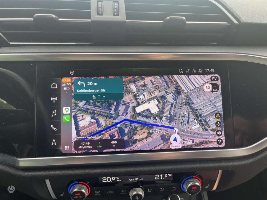 Melns Audi Q3 Sportback 2021 Viļņa, ar dzinēja tilpumu 1.97 L un nobraukumu 99 tūkst. km par 25900 €, foto 33 vietnē AUTOMOTO.COM.LV