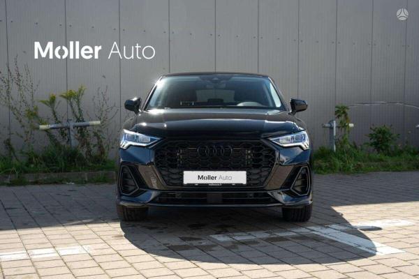 Black Audi Q3 Sportback 2024 in Vilnius, with an engine capacity of 1.50 L and mileage of 12 thousand km for 34750 €, photo 3 on AUTOMOTO.COM.LV