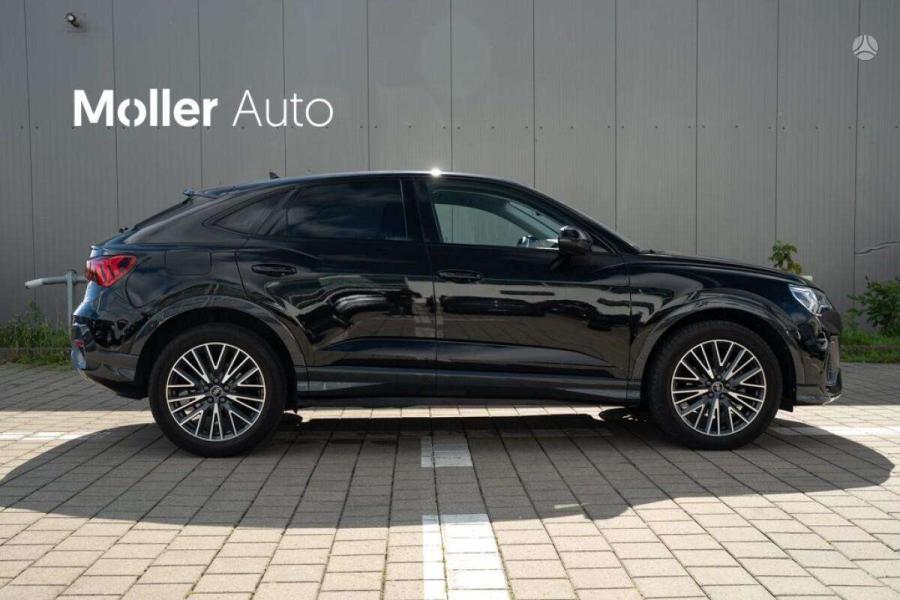 Black Audi Q3 Sportback 2024 in Vilnius, with an engine capacity of 1.50 L and mileage of 12 thousand km for 34750 €, photo 8 on AUTOMOTO.COM.LV