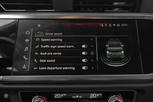 Black Audi Q3 Sportback 2024 in Vilnius, with an engine capacity of 1.50 L and mileage of 12 thousand km for 34750 €, photo 14 on AUTOMOTO.COM.LV