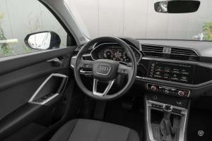 Black Audi Q3 Sportback 2024 in Vilnius, with an engine capacity of 1.50 L and mileage of 12 thousand km for 34750 €, photo 19 on AUTOMOTO.COM.LV