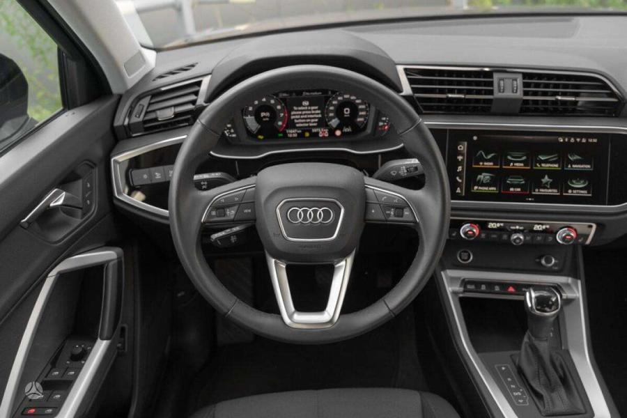 Black Audi Q3 Sportback 2024 in Vilnius, with an engine capacity of 1.50 L and mileage of 12 thousand km for 34750 €, photo 20 on AUTOMOTO.COM.LV
