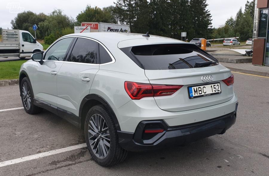 Grey Audi Q3 Sportback 2020 in Vilnius, with an engine capacity of 1.50 L and mileage of 93 thousand km for 23500 €, photo 4 on AUTOMOTO.COM.LV