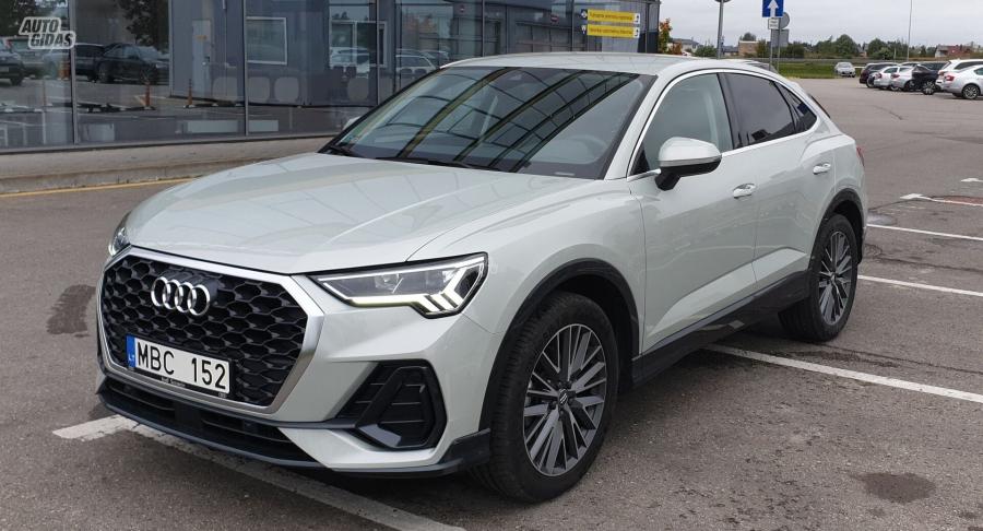 Grey Audi Q3 Sportback 2020 in Vilnius, with an engine capacity of 1.50 L and mileage of 93 thousand km for 23500 €, photo 5 on AUTOMOTO.COM.LV