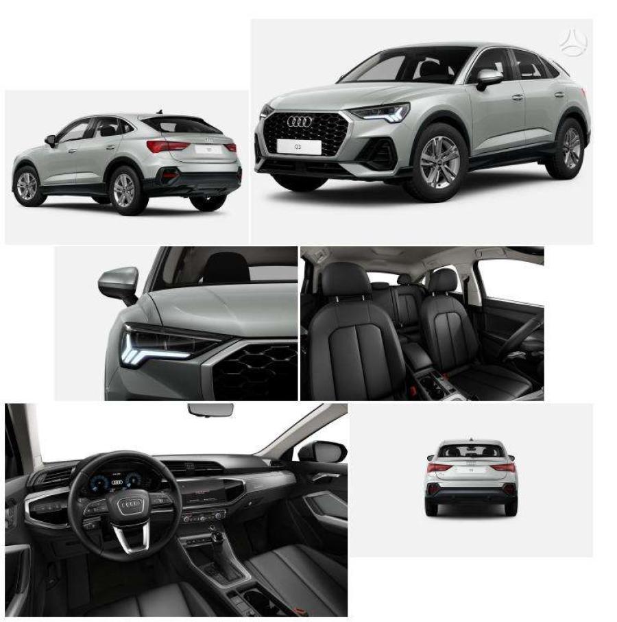 Серый Ауди Q3 Sportback 2023 в Клайпеда, объемом двигателя 1.50 л и пробегом 55 тыс. км за 29500 €, фото 4 на AUTOMOTO.COM.LV