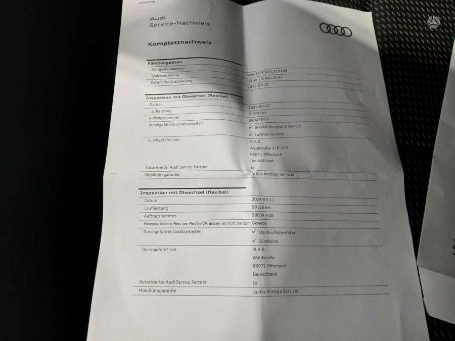 Pelēks Audi Q3 Sportback 2023 Viļņa, ar dzinēja tilpumu 1.50 L un nobraukumu 154 tūkst. km par 27333 €, foto 26 vietnē AUTOMOTO.COM.LV