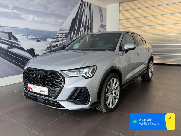 Grey Audi Q3 Sportback 2024 in Kaunas, with an engine capacity of 1.97 L and mileage of 56 thousand km for 37299 €, photo 1 on AUTOMOTO.COM.LV