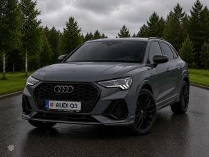 Pelēks Audi Q3 Sportback 2025 Viļņa, ar dzinēja tilpumu 1.50 L un nobraukumu 4 tūkst. km par 36000 €, foto  vietnē AUTOMOTO.COM.LV