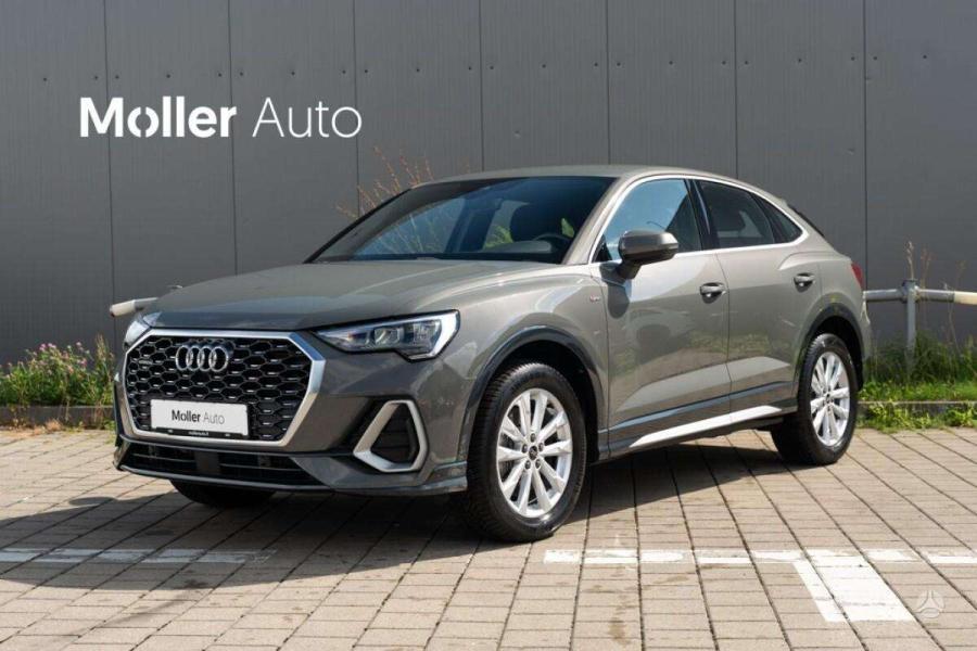 Pelēks Audi Q3 Sportback 2025 Viļņa, ar dzinēja tilpumu 2.00 L un nobraukumu 18 tūkst. km par 39650 €, foto 1 vietnē AUTOMOTO.COM.LV