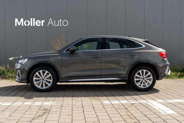 Grey Audi Q3 Sportback 2025 in Vilnius, with an engine capacity of 2.00 L and mileage of 18 thousand km for 39650 €, photo 4 on AUTOMOTO.COM.LV